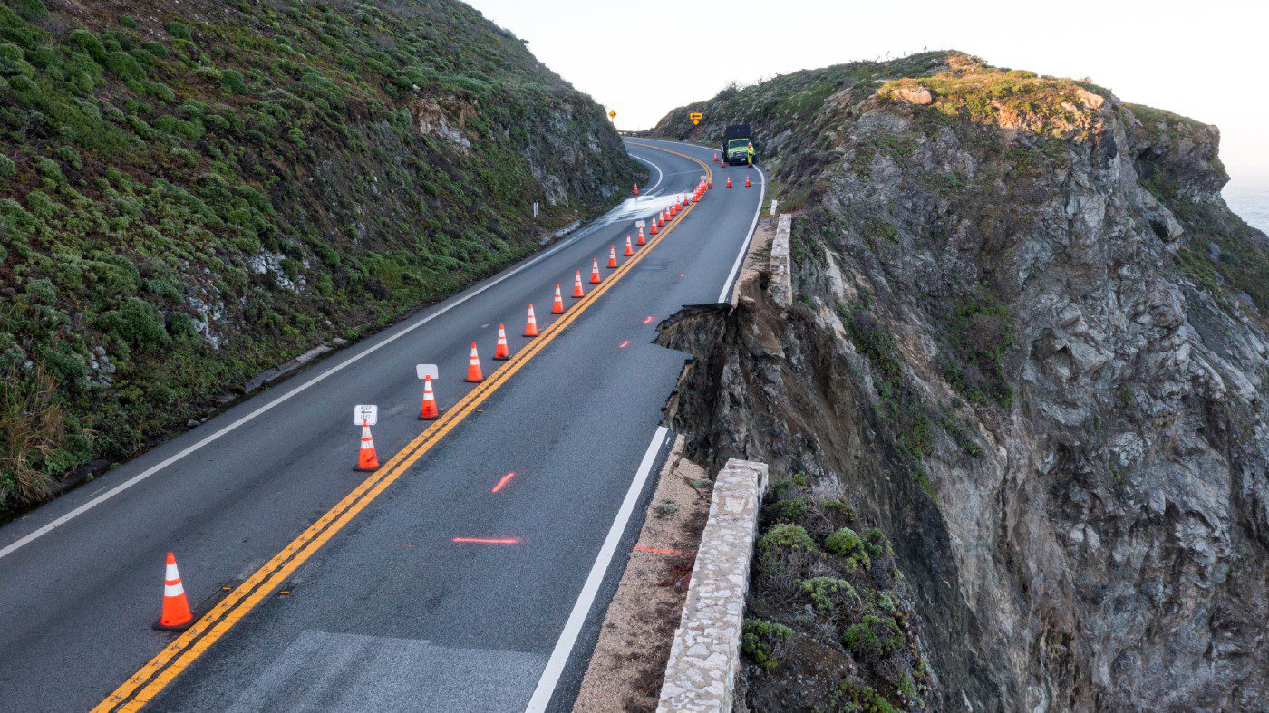 Many people were saved after a section of California’s Highway 1 fell ...
